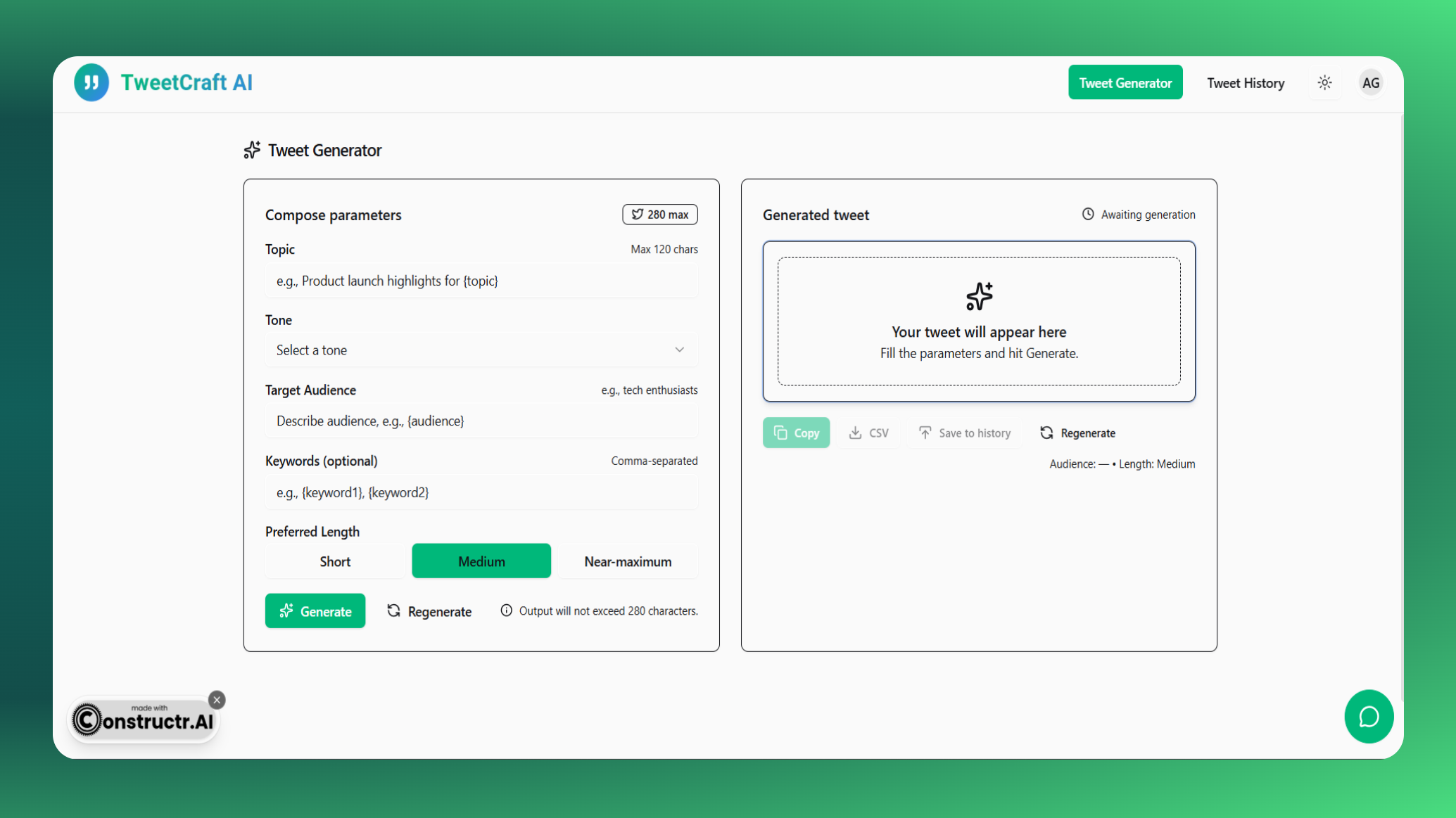 Build production ready apps with AI | Constructr